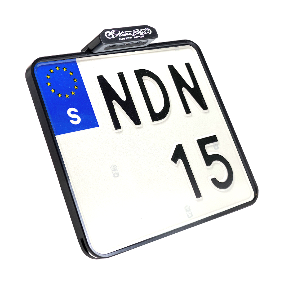 Heinz Bikes Universal slip-in nummerpladeramme til motorcykel